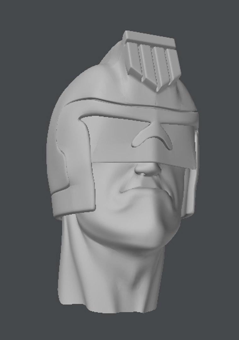 Judge Dredd Head 3d Lwo