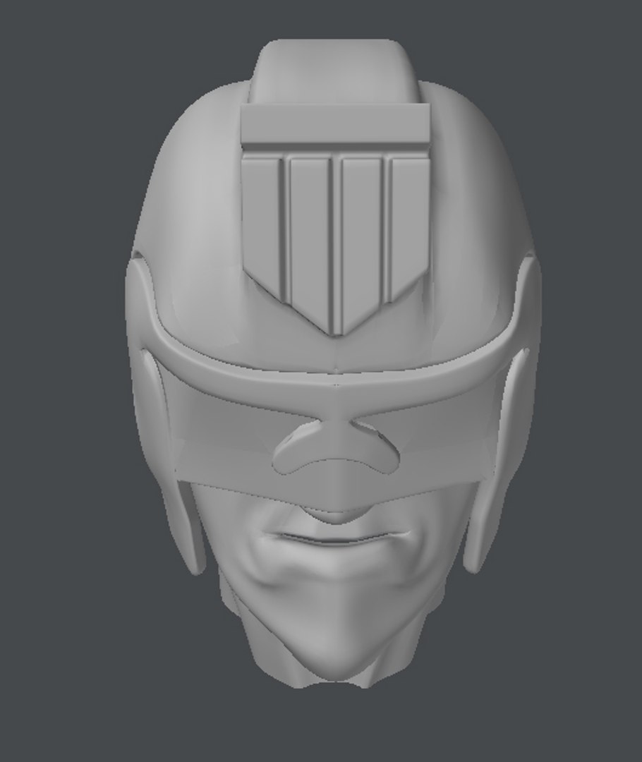 Judge Dredd Head 3d Lwo