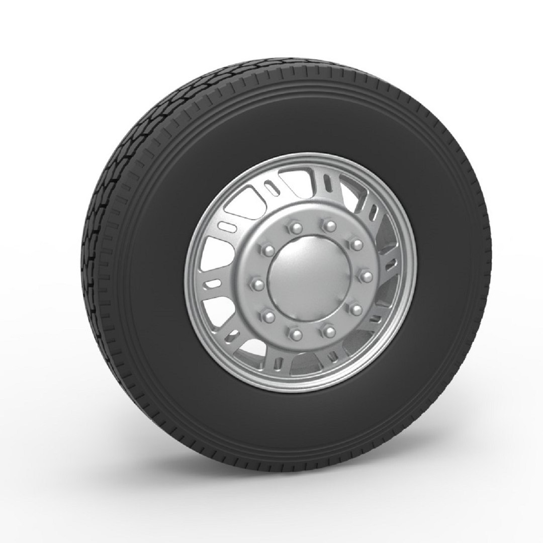 3D Diecast Front custom wheel of semi truck Version 19 Scale 1 to 25 - TurboSquid 2084476
