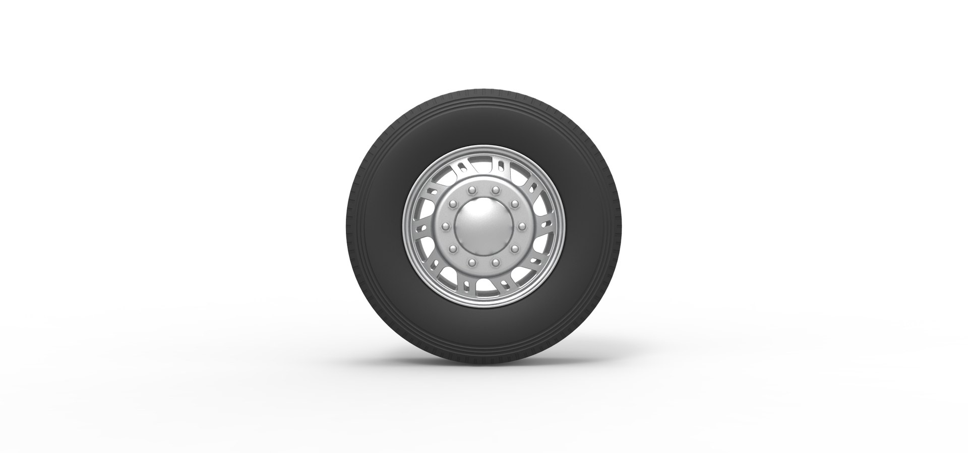 3D Diecast Front Custom Wheel Of Semi Truck Version 19 Scale 1 To 25 ...