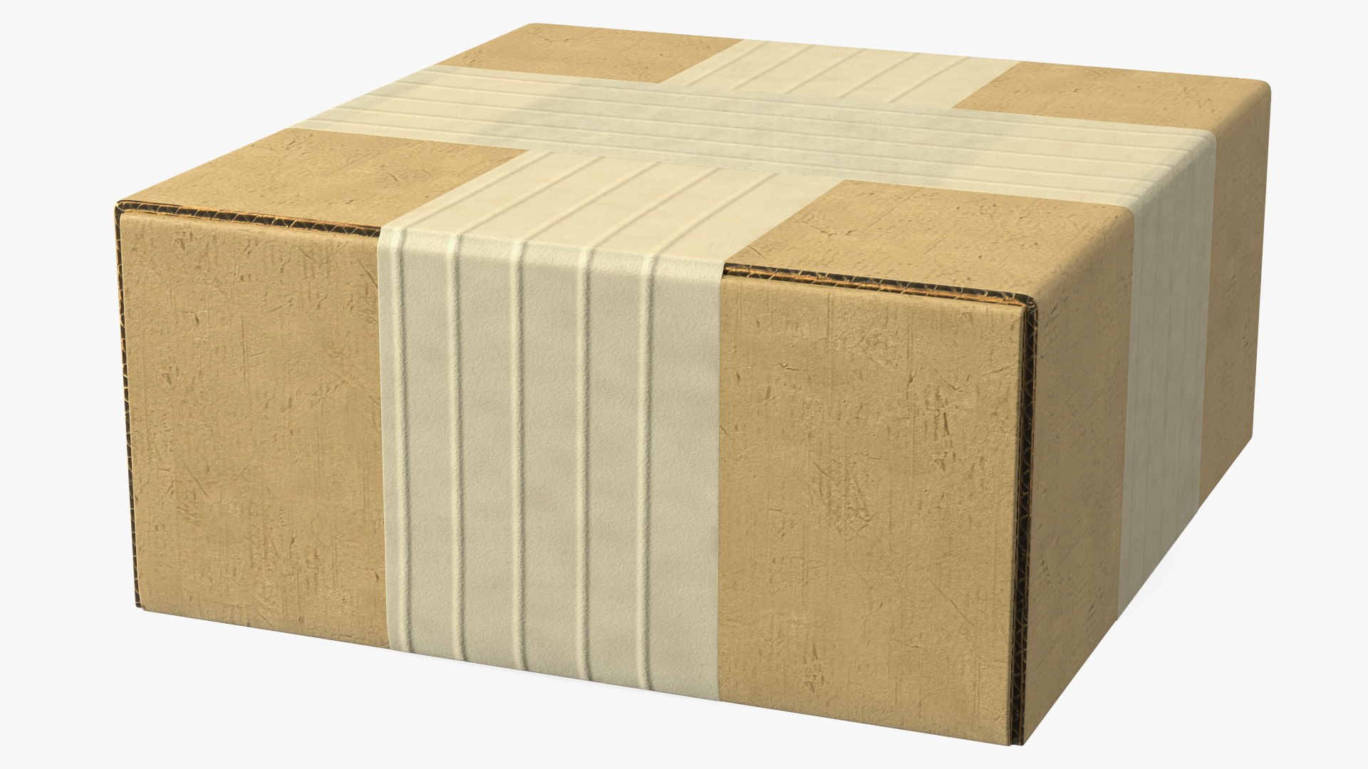 3D Cardboard Box Closed With Tape Model - TurboSquid 2137566