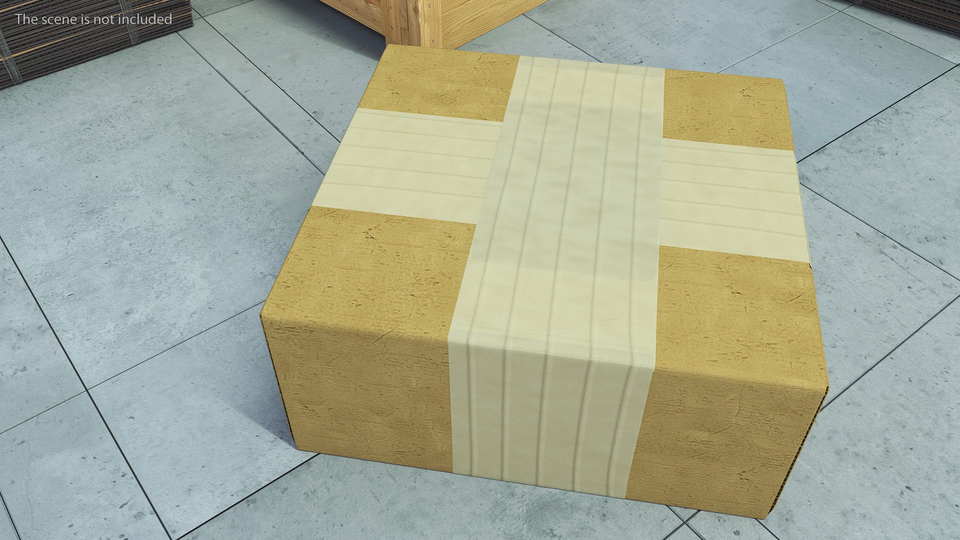 3D Cardboard Box Closed With Tape Model - TurboSquid 2137566