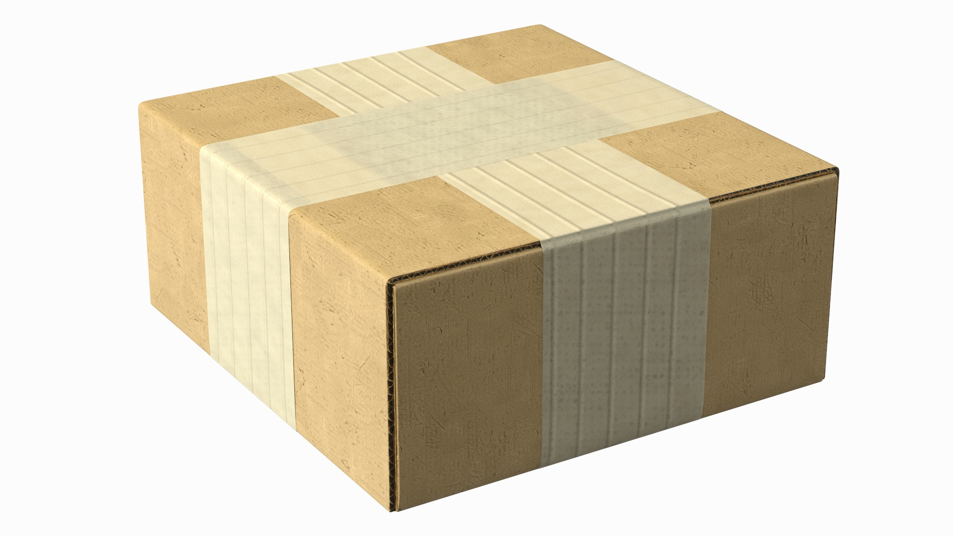 3D Cardboard Box Closed With Tape Model - TurboSquid 2137566