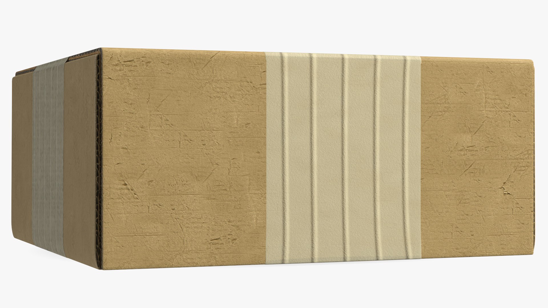 3D Cardboard Box Closed With Tape Model - TurboSquid 2137566