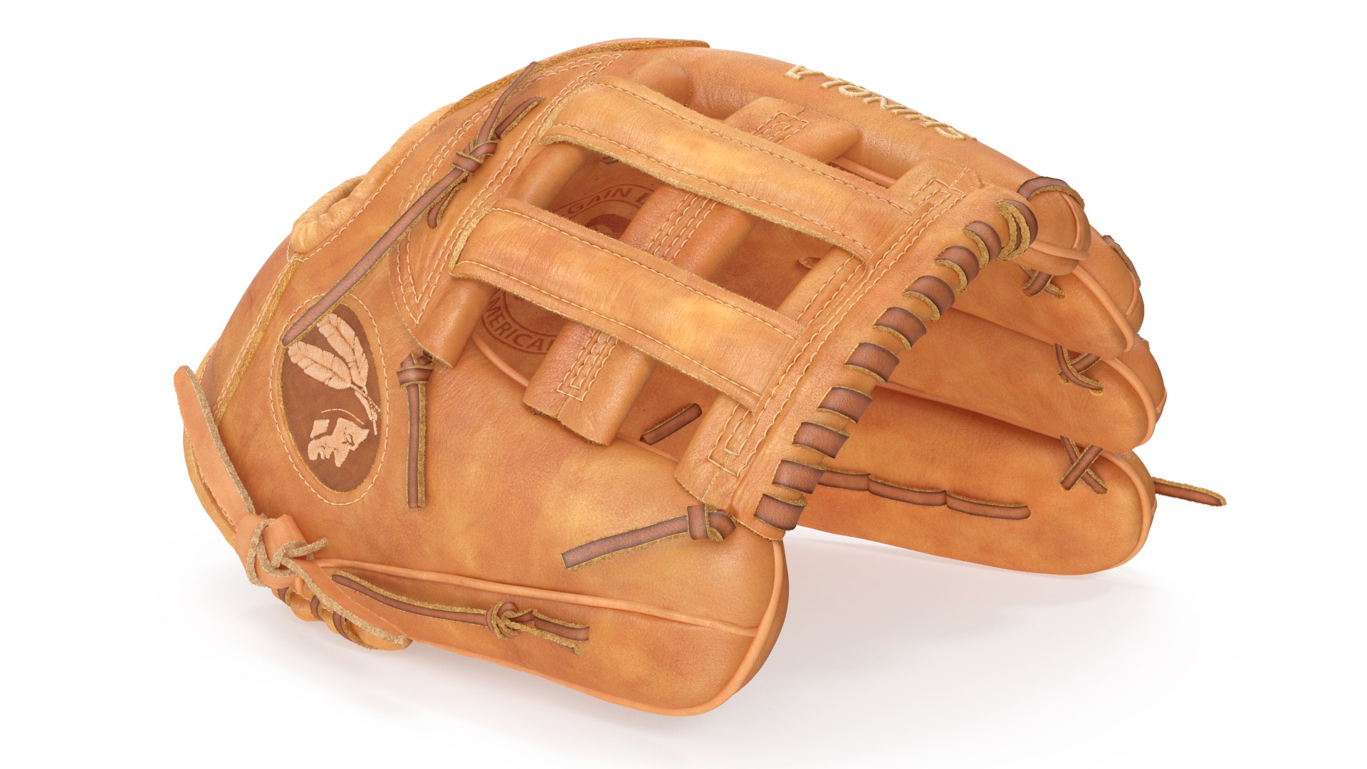 3D Leather Glove With Baseball And Bat Fur - TurboSquid 2154284