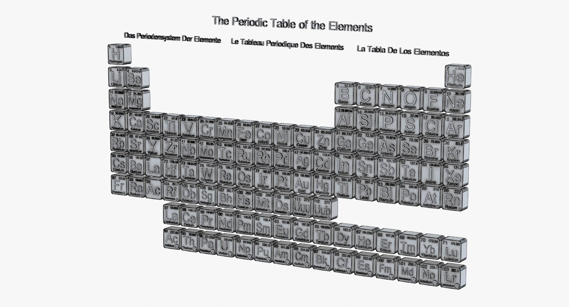 Periodic Table Elements 3d 3ds