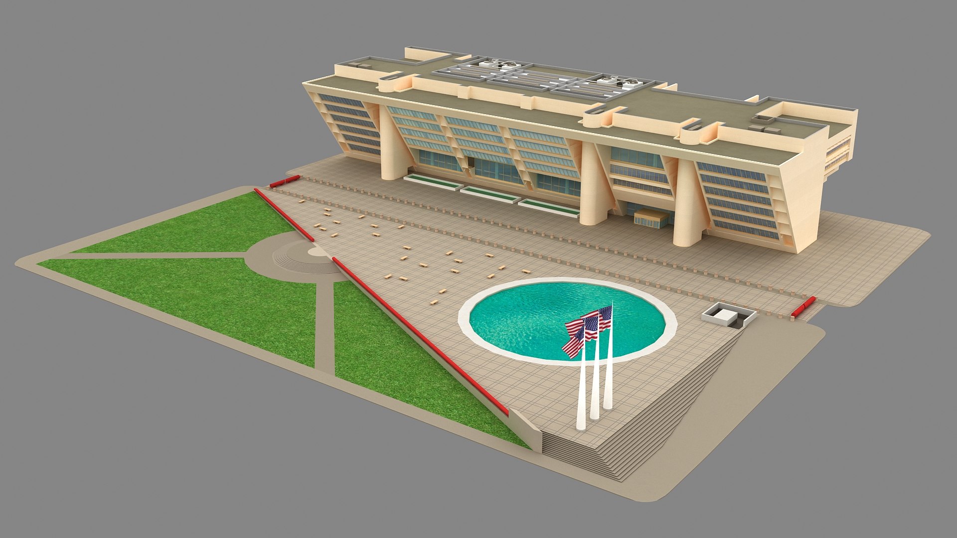 Dallas City Hall Model - TurboSquid 1839707