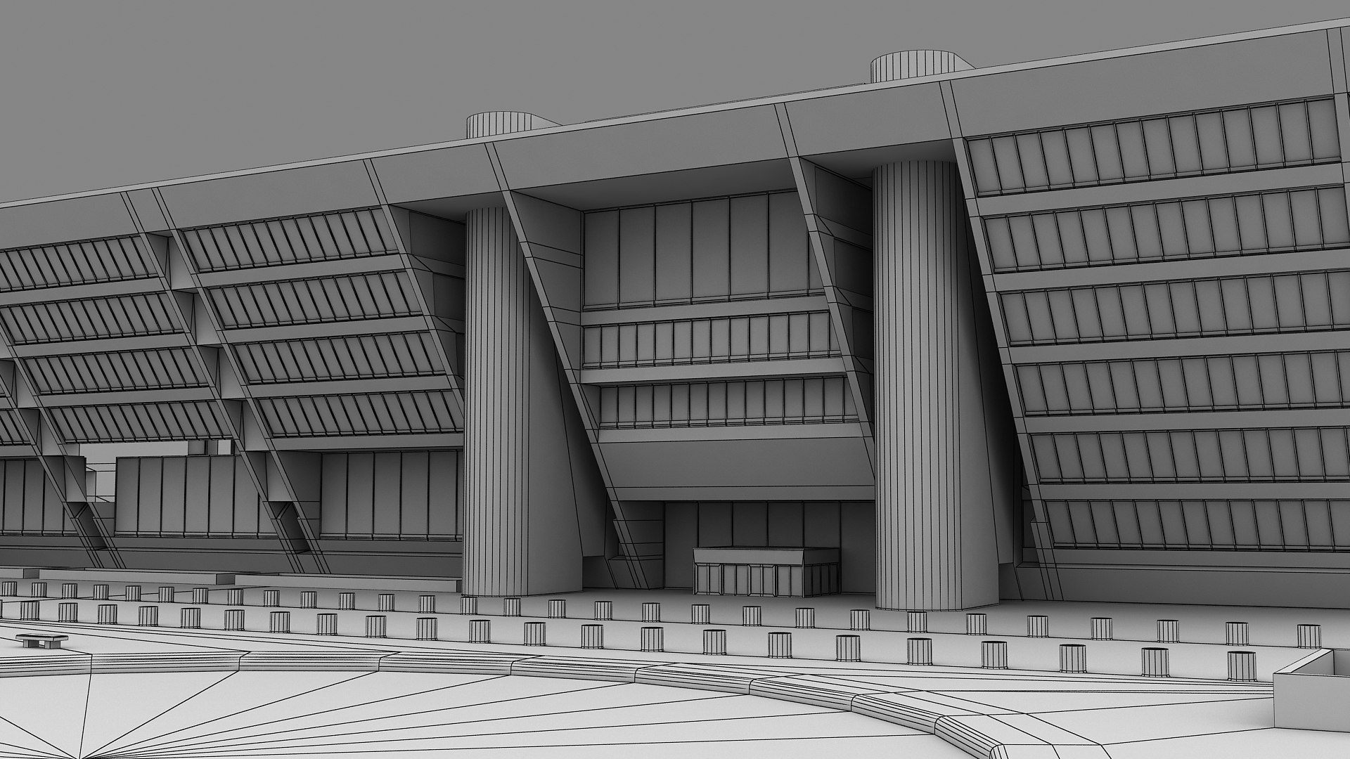 Dallas City Hall Model - TurboSquid 1839707