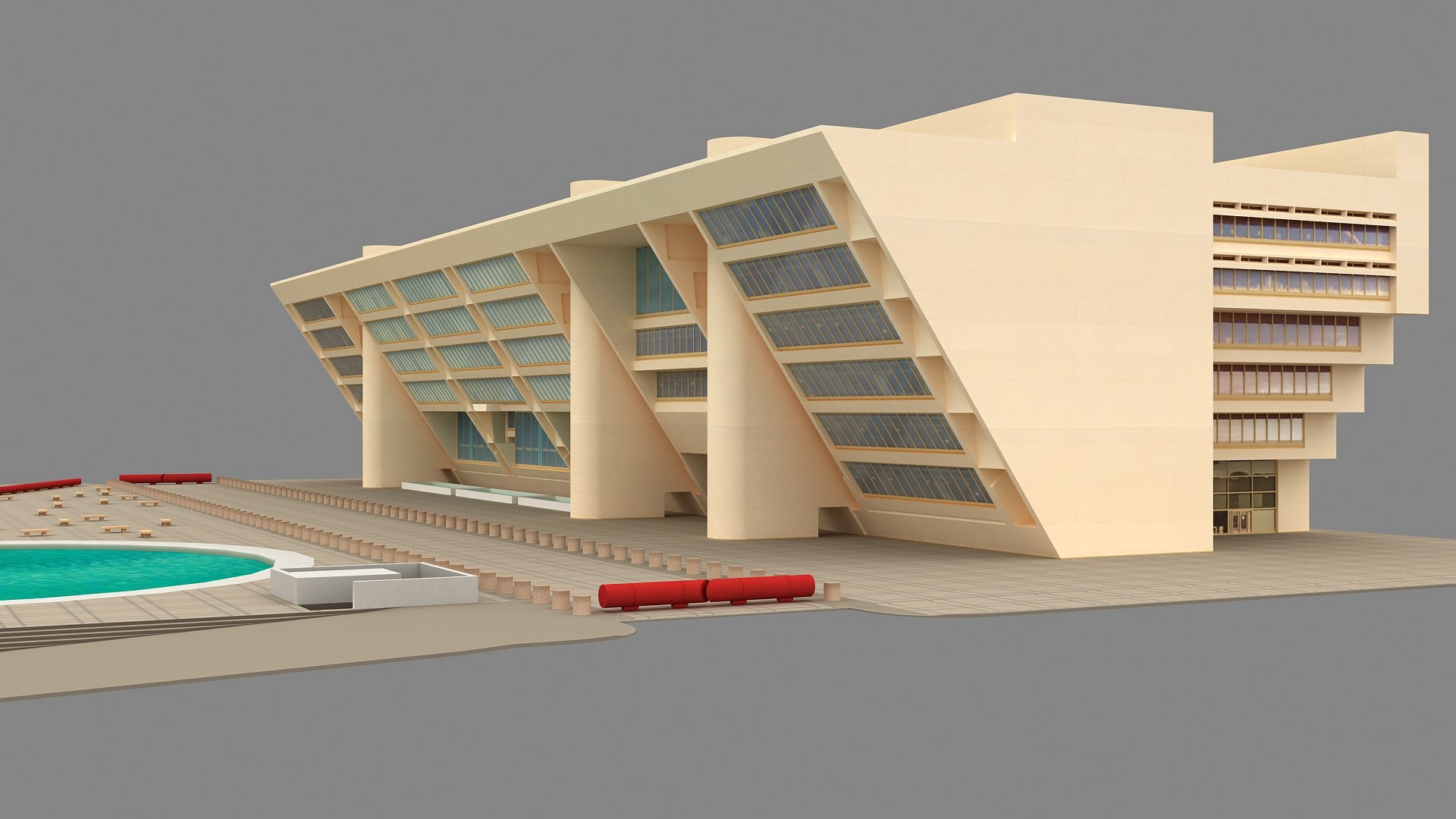 Dallas City Hall Model - TurboSquid 1839707