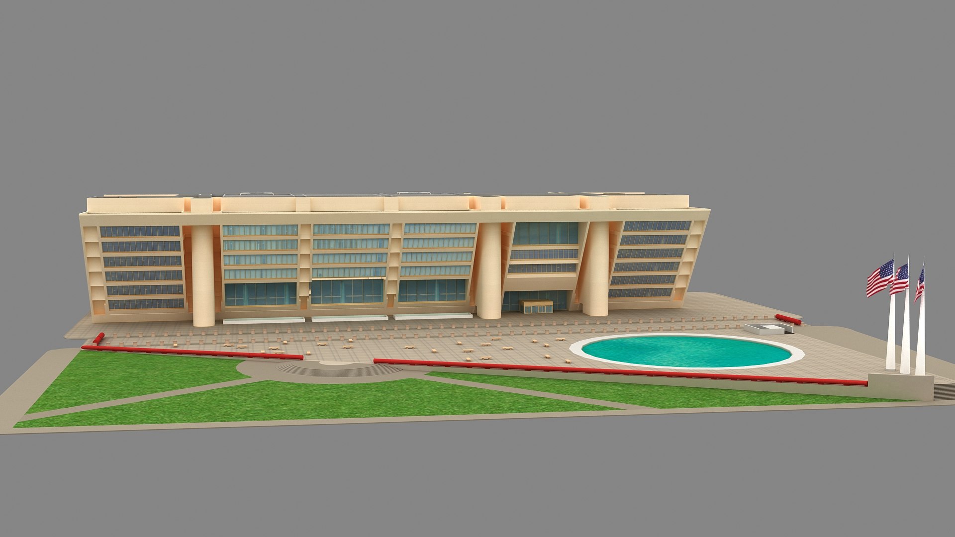 Dallas City Hall Model - TurboSquid 1839707