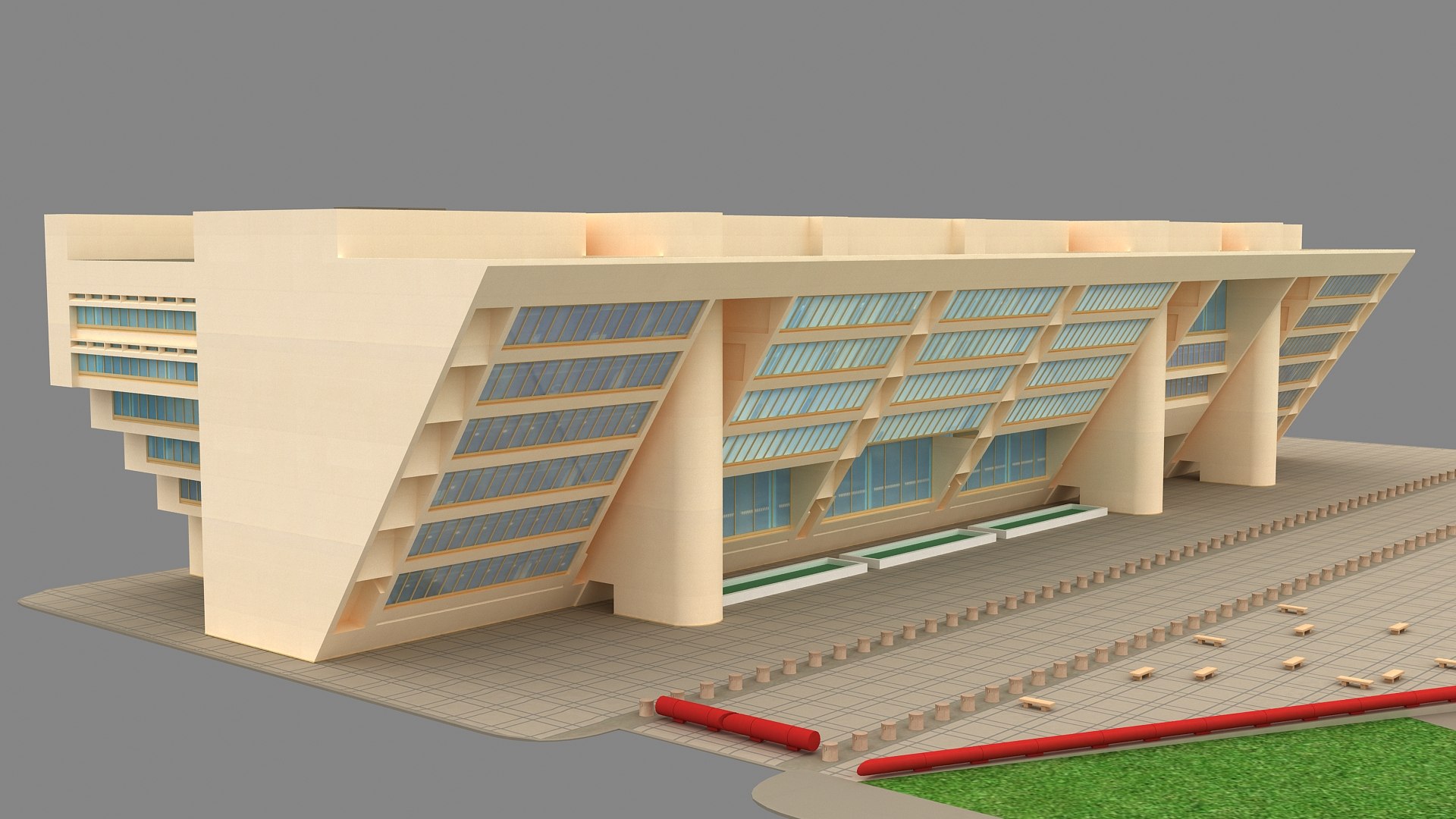 Dallas City Hall Model - TurboSquid 1839707