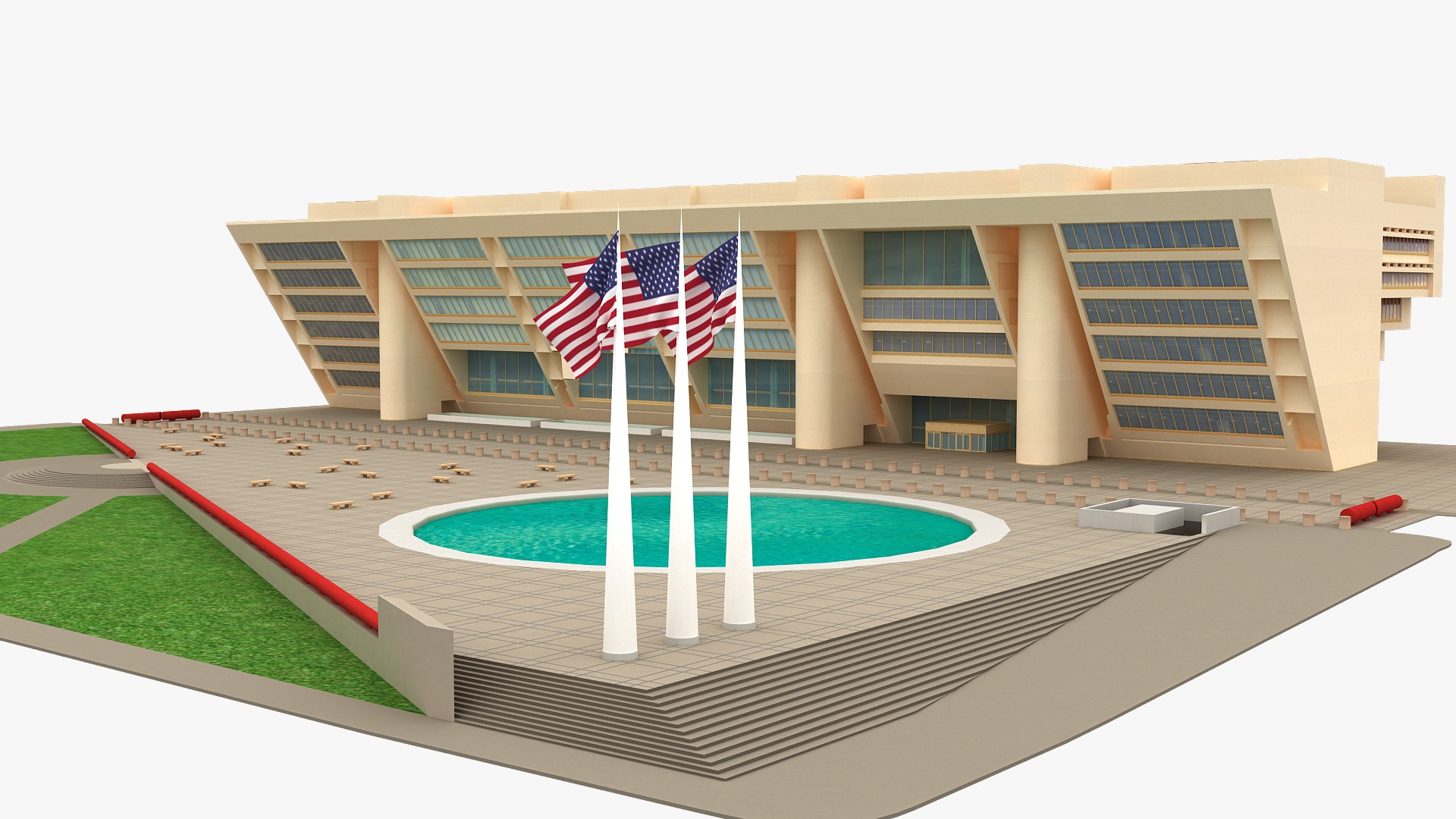 Dallas City Hall model - TurboSquid 1839707