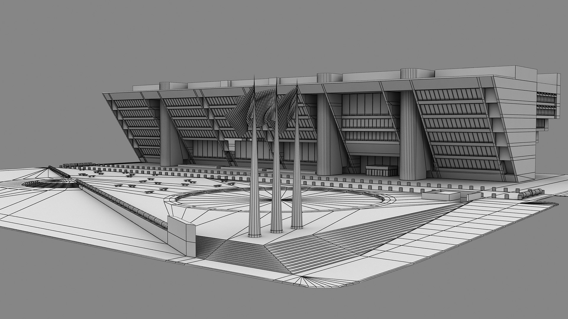 Dallas City Hall Model - TurboSquid 1839707