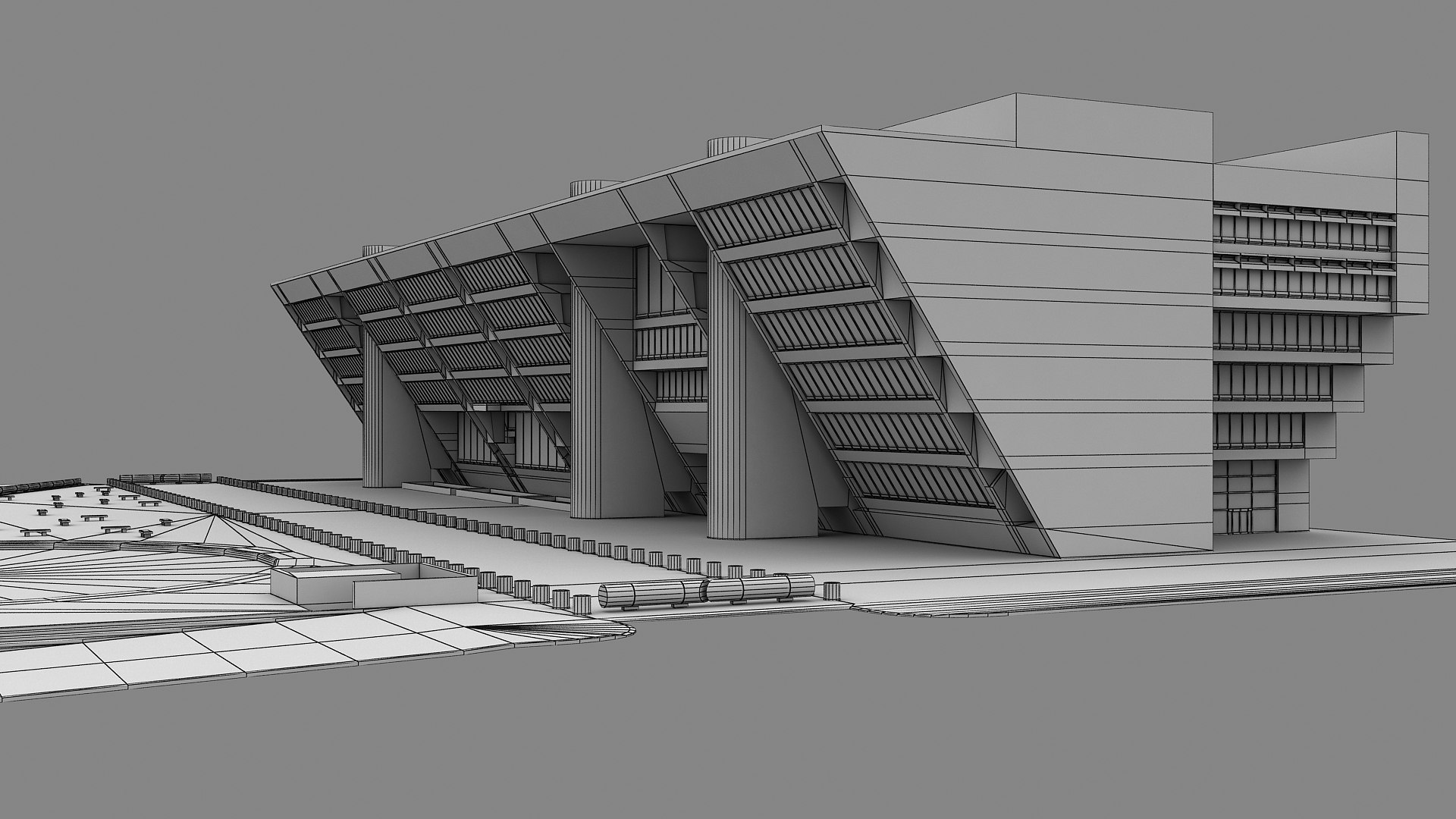 Dallas City Hall Model - TurboSquid 1839707