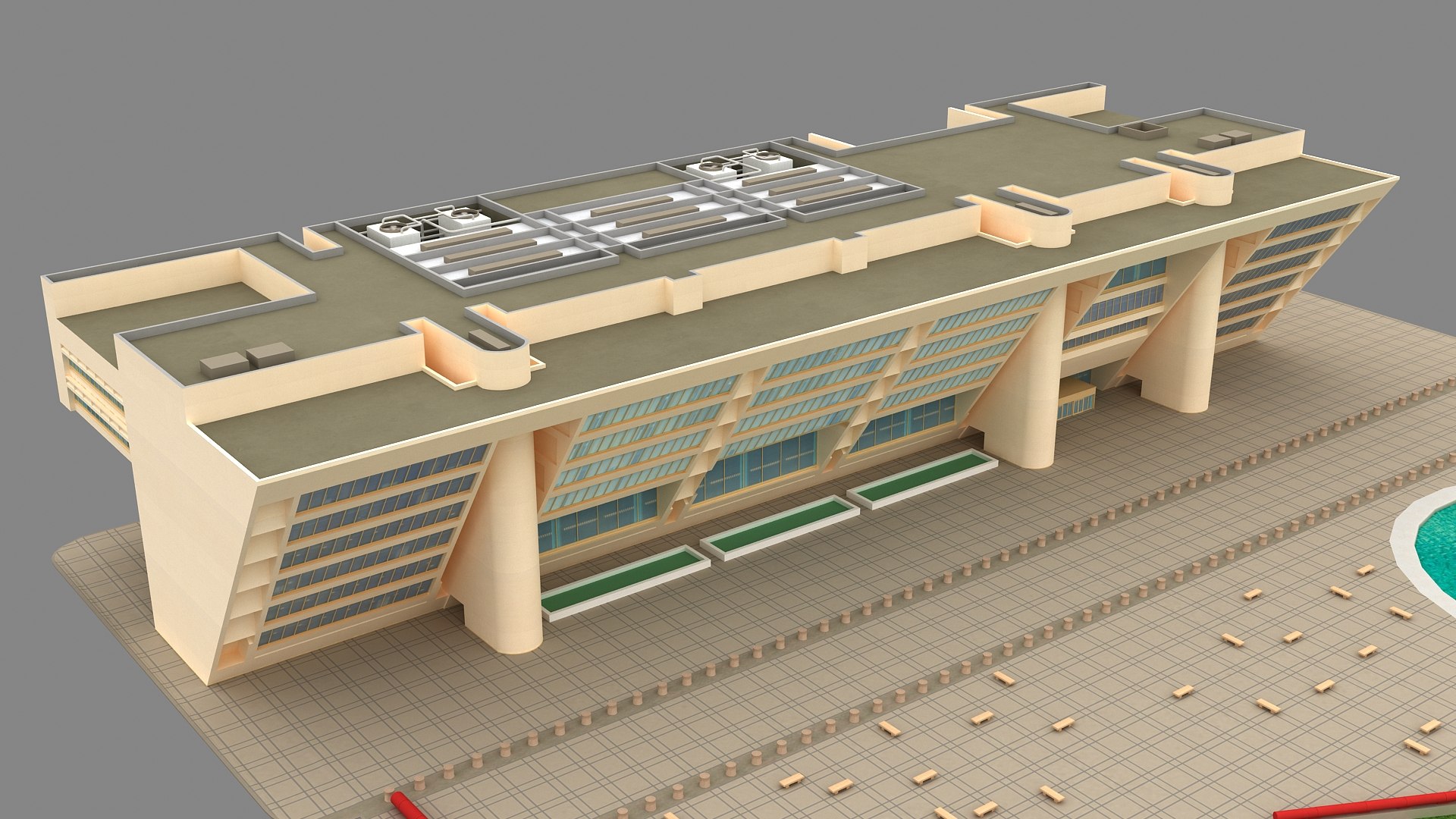 Dallas City Hall Model - TurboSquid 1839707