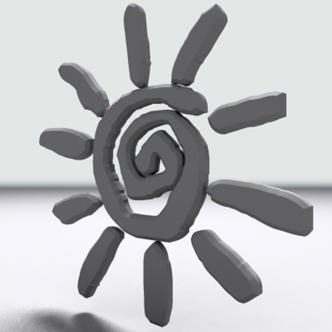 3d iconic sun model
