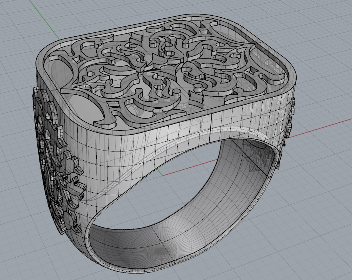 3D old square ring model - TurboSquid 1490397