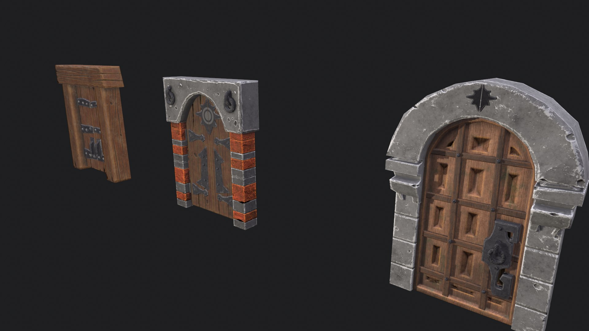 3D Set Door Wall Model - TurboSquid 1582210