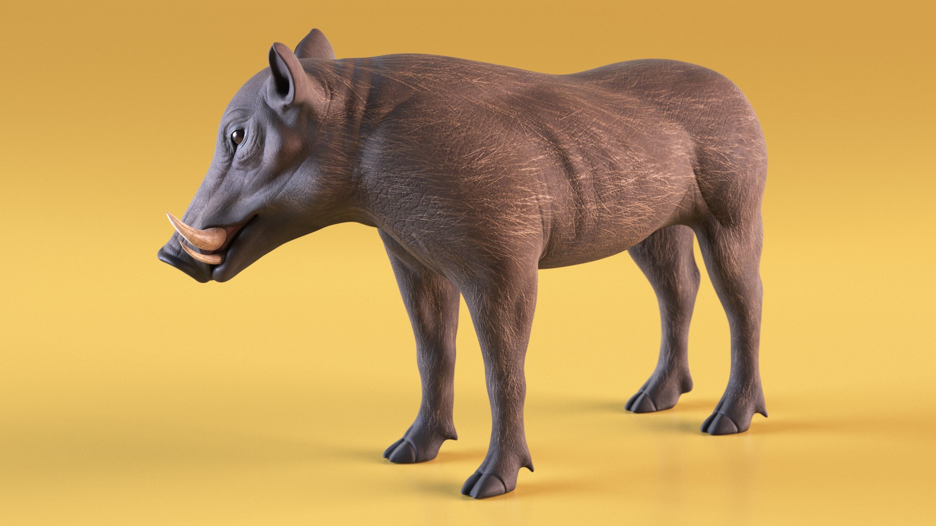 African Boar Standing Pose 3D Model - TurboSquid 2220666