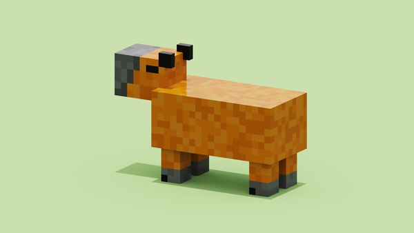 modelo 3d Carpincho Minecraft - TurboSquid 2076228