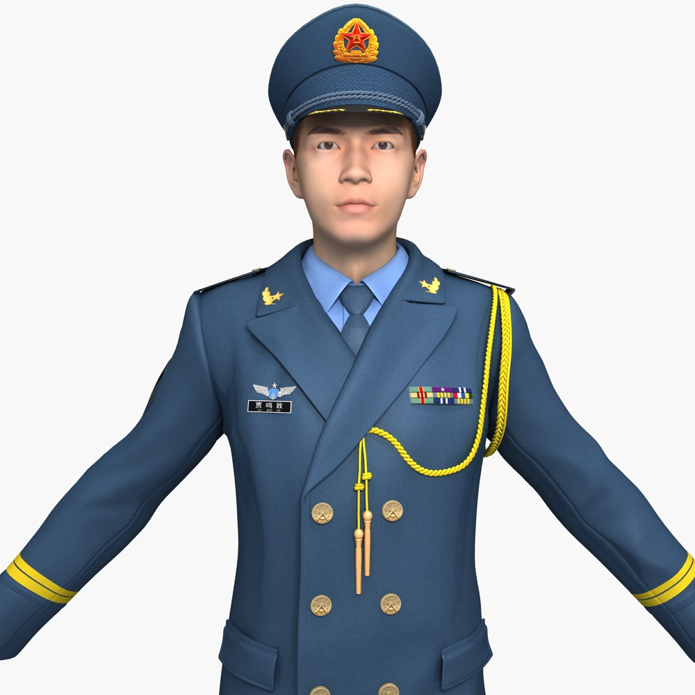 3D china officers spring autumn - TurboSquid 1366658