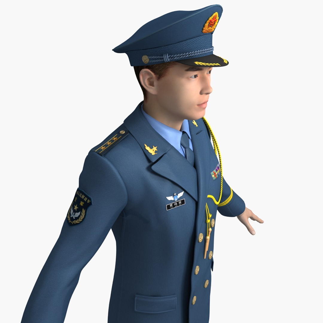 3D china officers spring autumn - TurboSquid 1366658