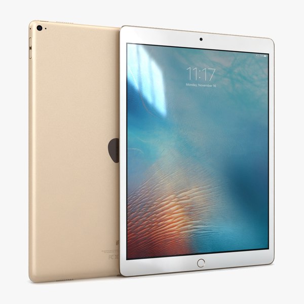 3d c4d apple ipad pro gold