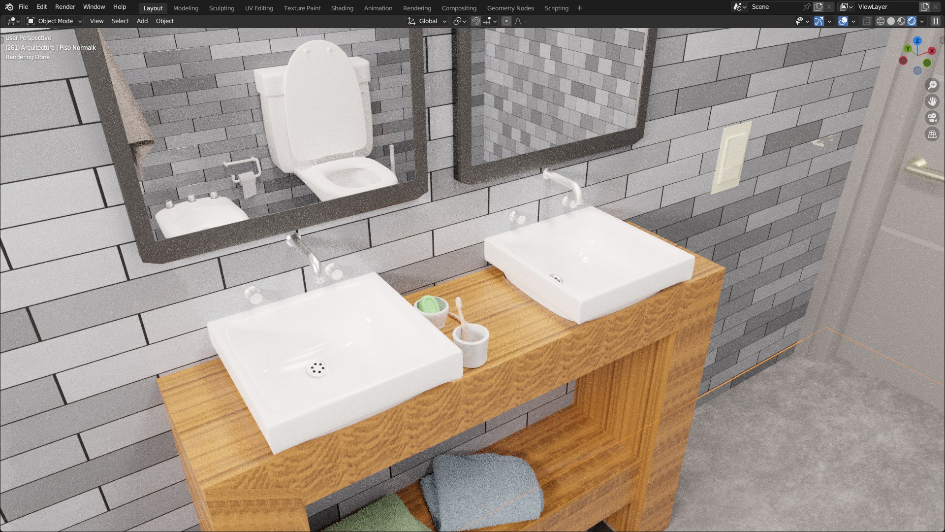 Simple Bathroom BLENDER3D模型 - TurboSquid 2047923