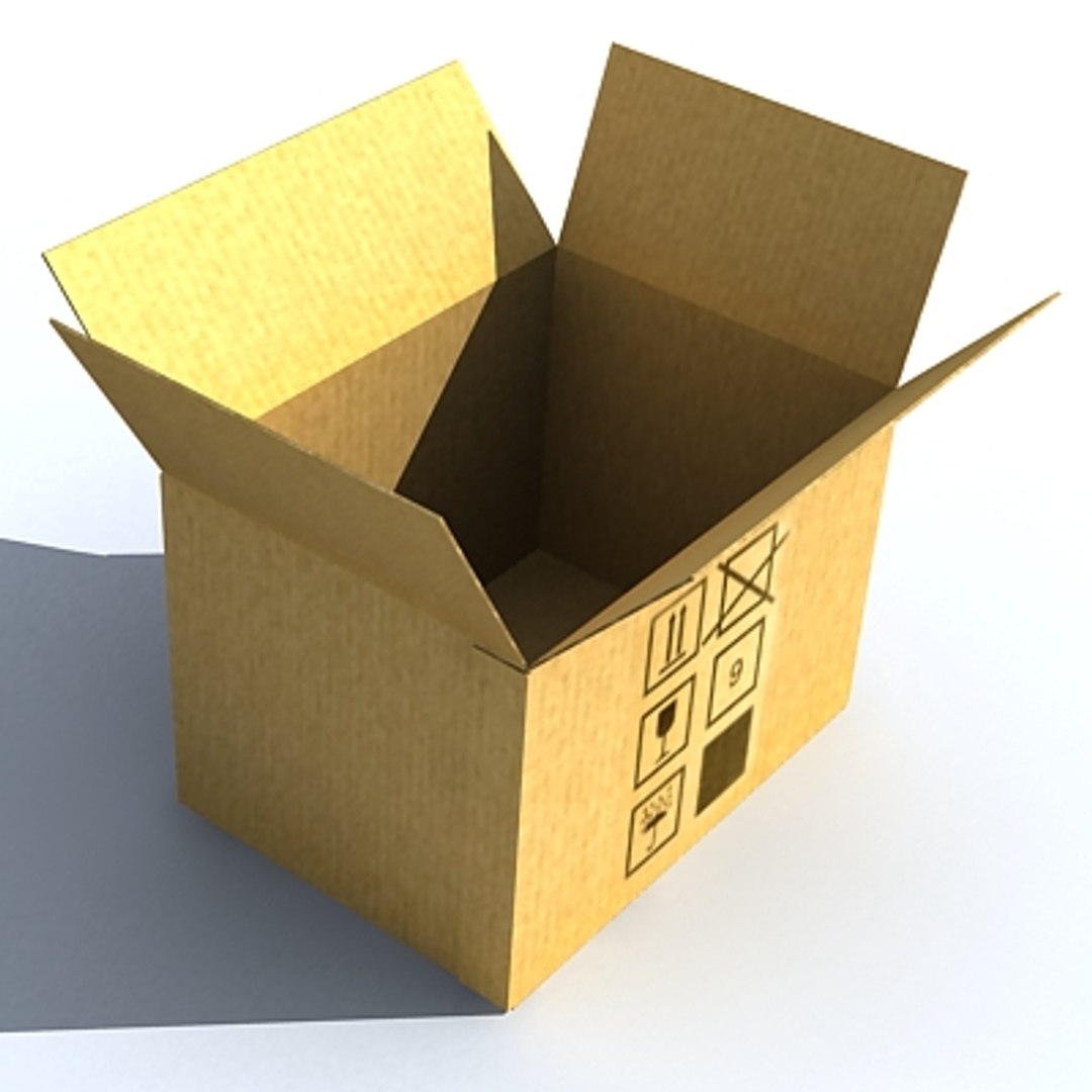 3d Model Cardboard Box