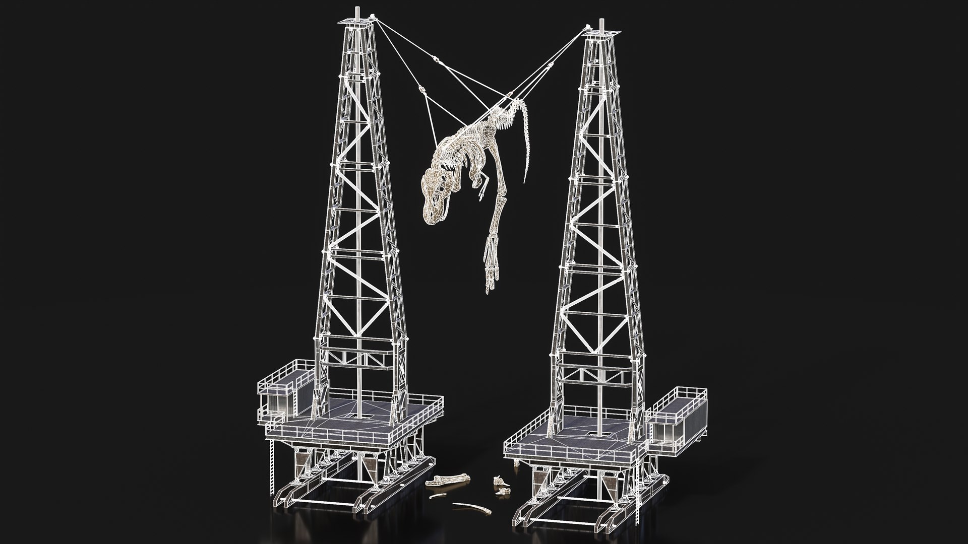 Apocalypse Dinosaur Tower 3D Model - TurboSquid 2159821