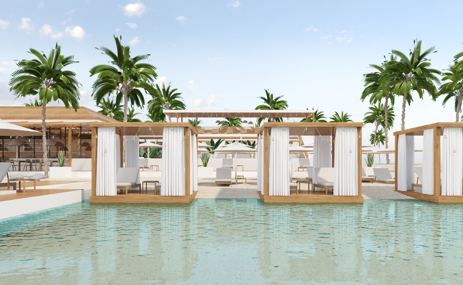 3D Beach Club Resort Exterior model - TurboSquid 1913291