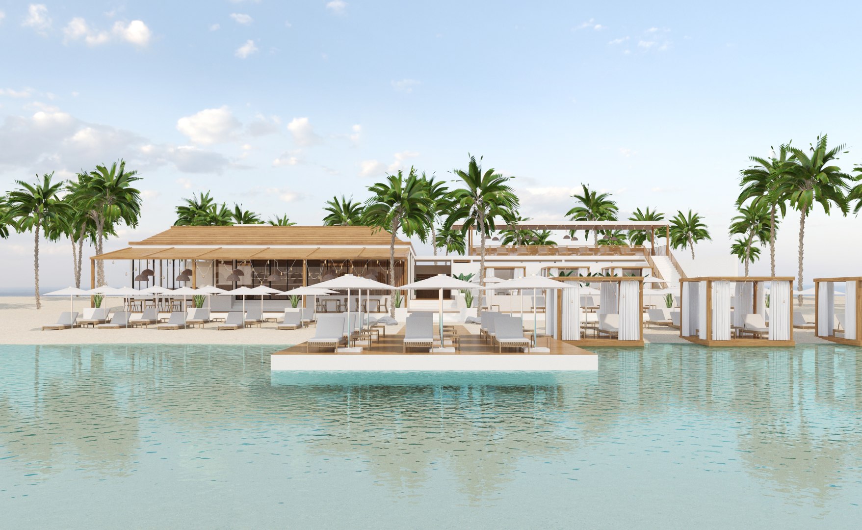 3D Beach Club Resort Exterior model - TurboSquid 1913291