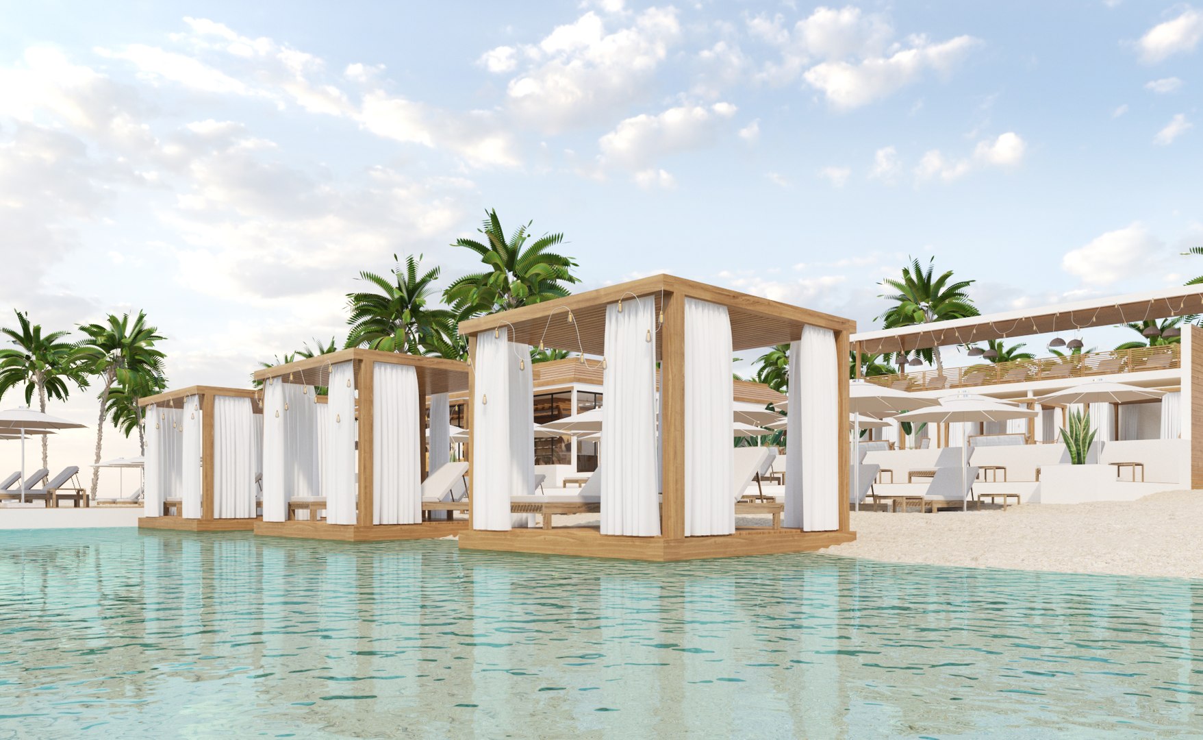 3D Beach Club Resort Exterior model - TurboSquid 1913291