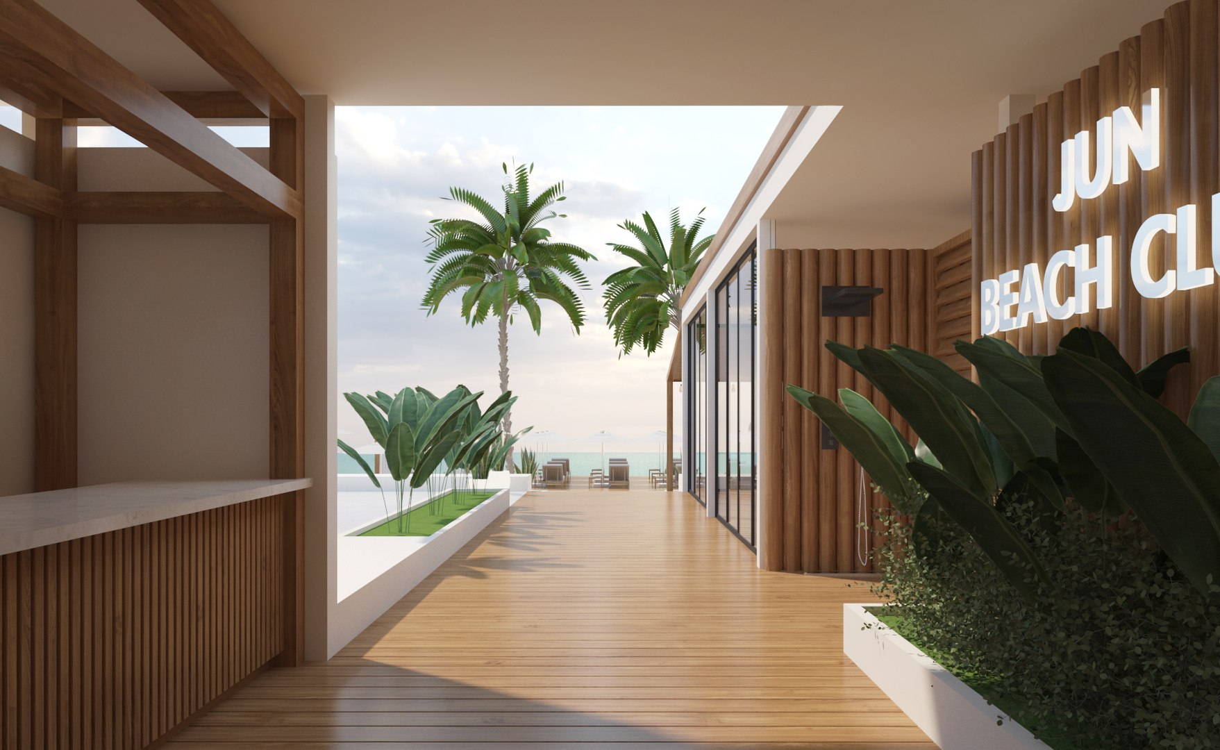 3D Beach Club Resort Exterior model - TurboSquid 1913291