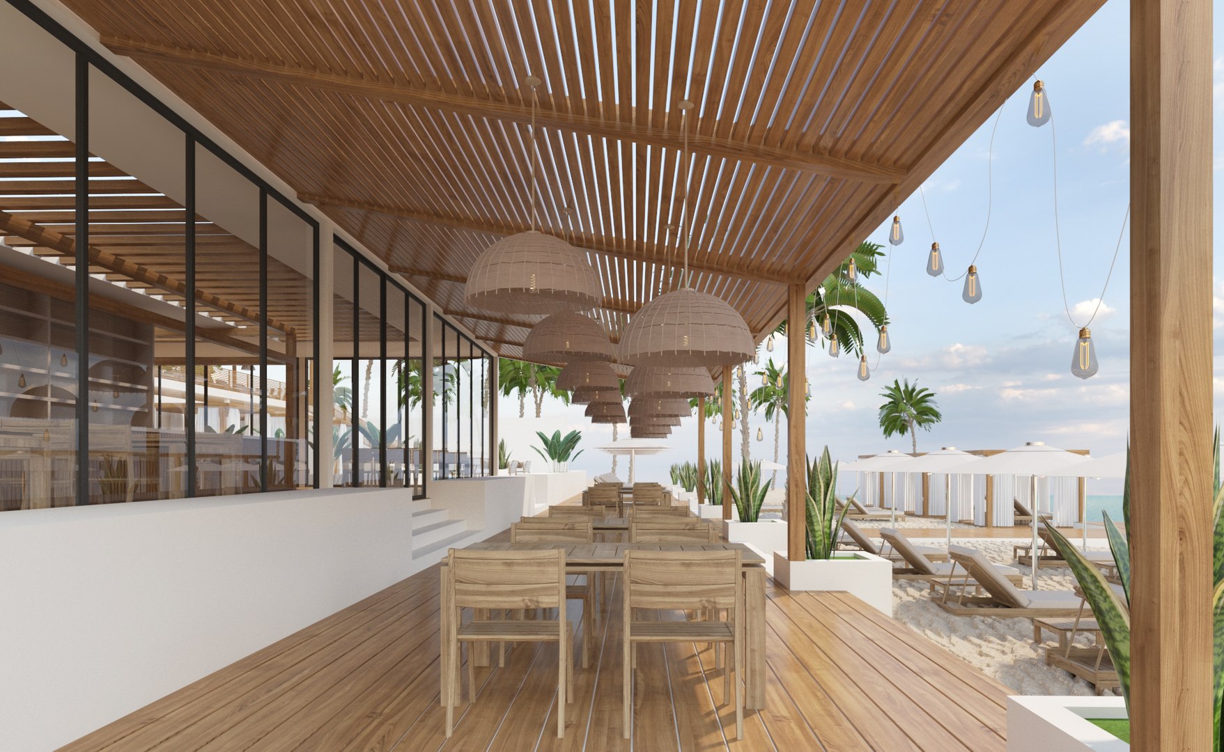 3D Beach Club Resort Exterior model - TurboSquid 1913291