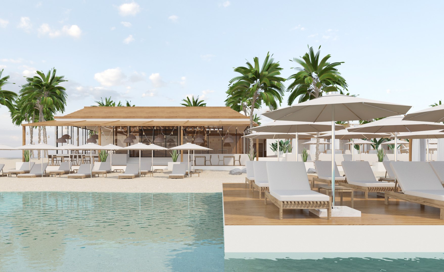 3D Beach Club Resort Exterior model - TurboSquid 1913291