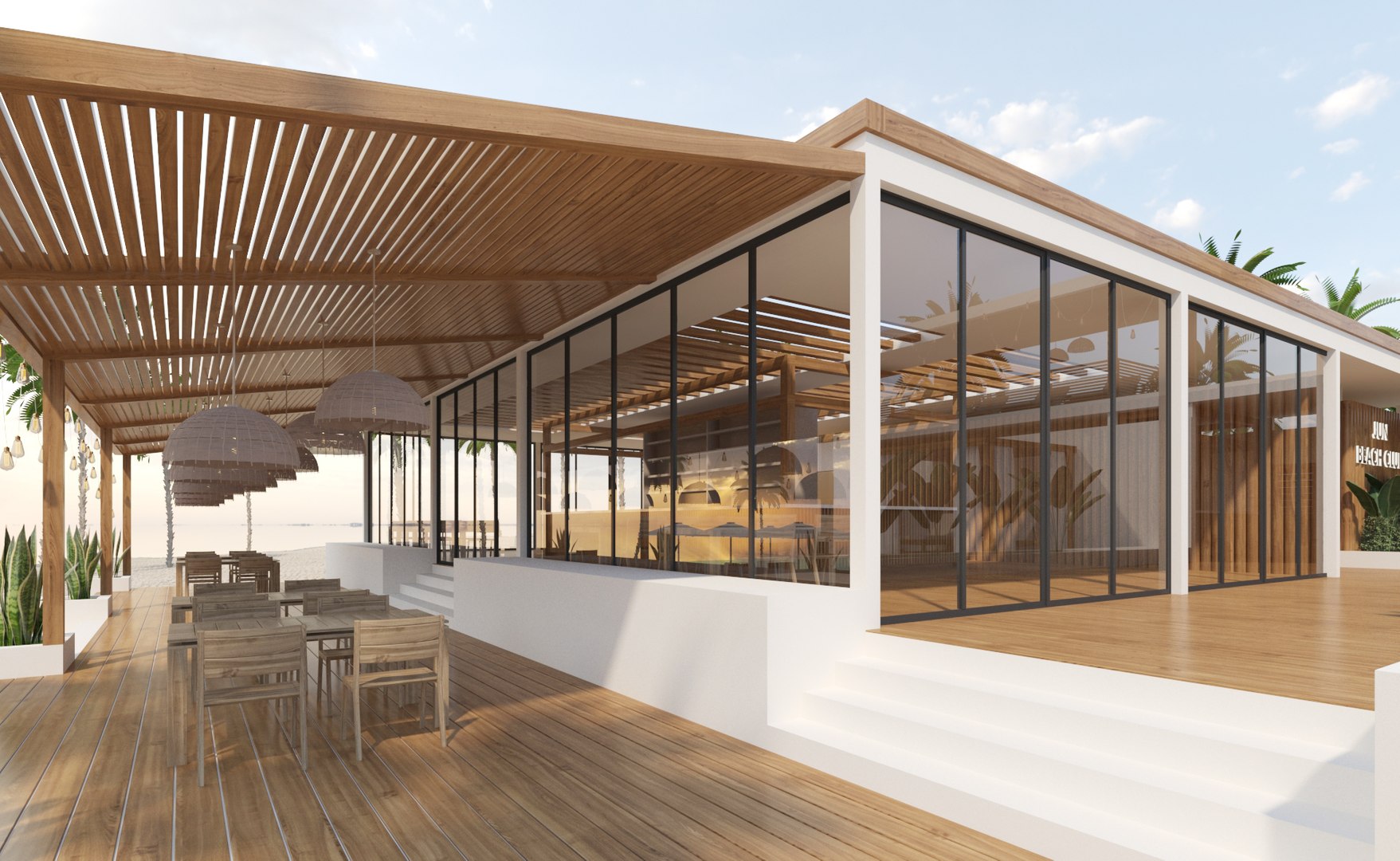 3D Beach Club Resort Exterior model - TurboSquid 1913291