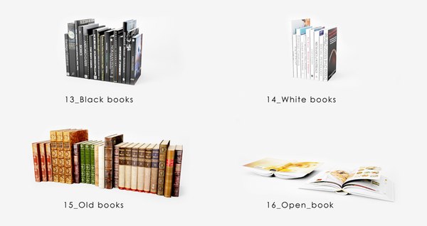 3d books model