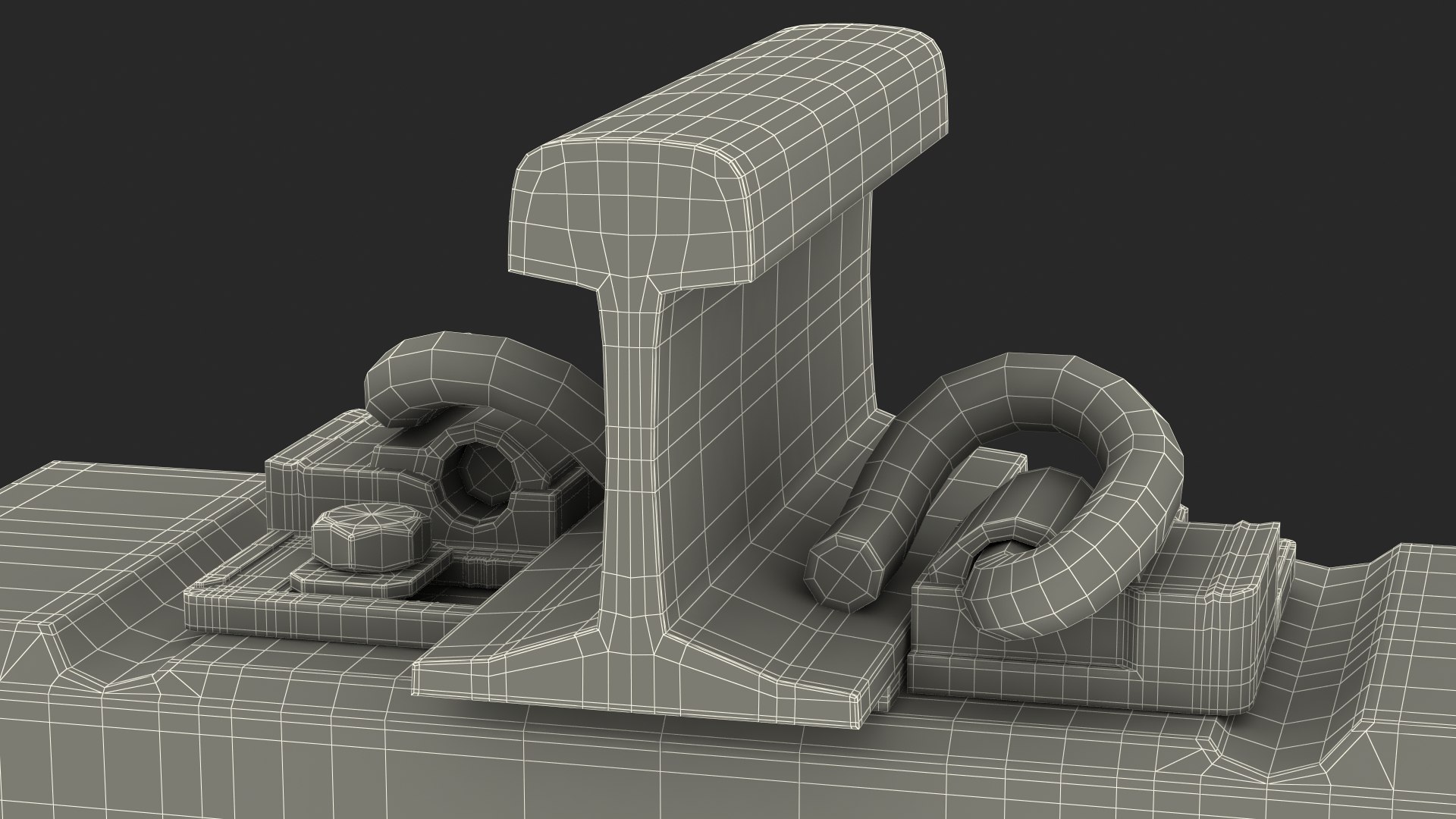 3D E Clip Rail Track Fastening System - TurboSquid 1835855