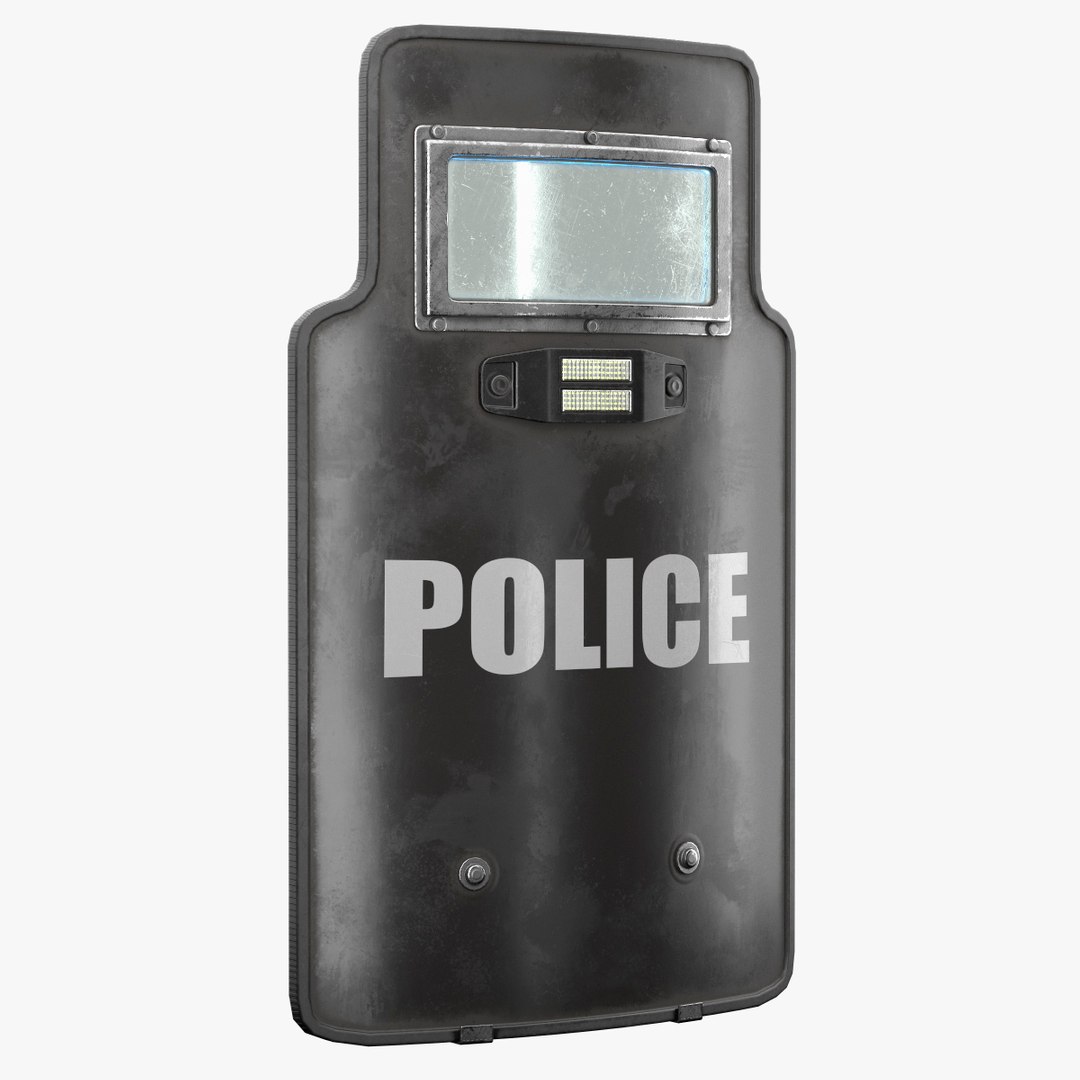 Police Tactical Riot Shield PBR model - TurboSquid 2072603