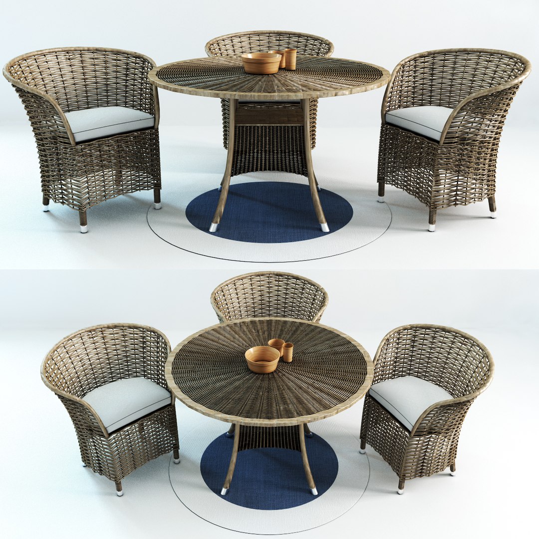 Patio Wicker 3D Model - TurboSquid 1149877
