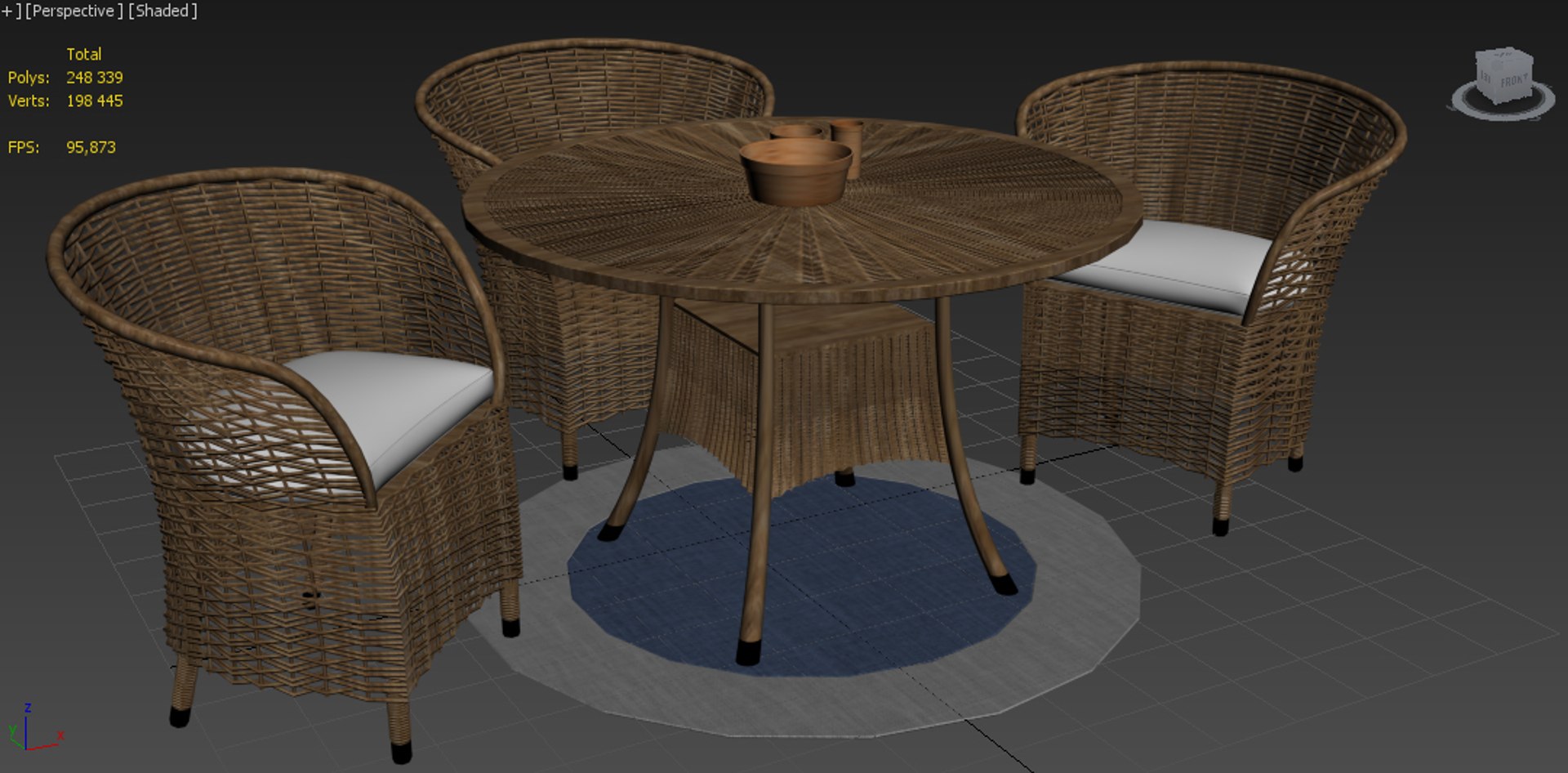 Patio Wicker 3D Model - TurboSquid 1149877
