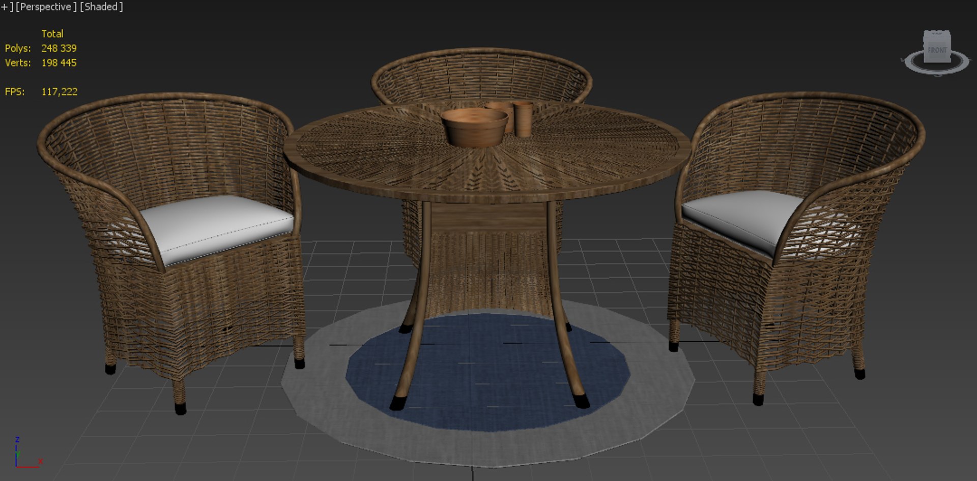 Patio Wicker 3D Model - TurboSquid 1149877