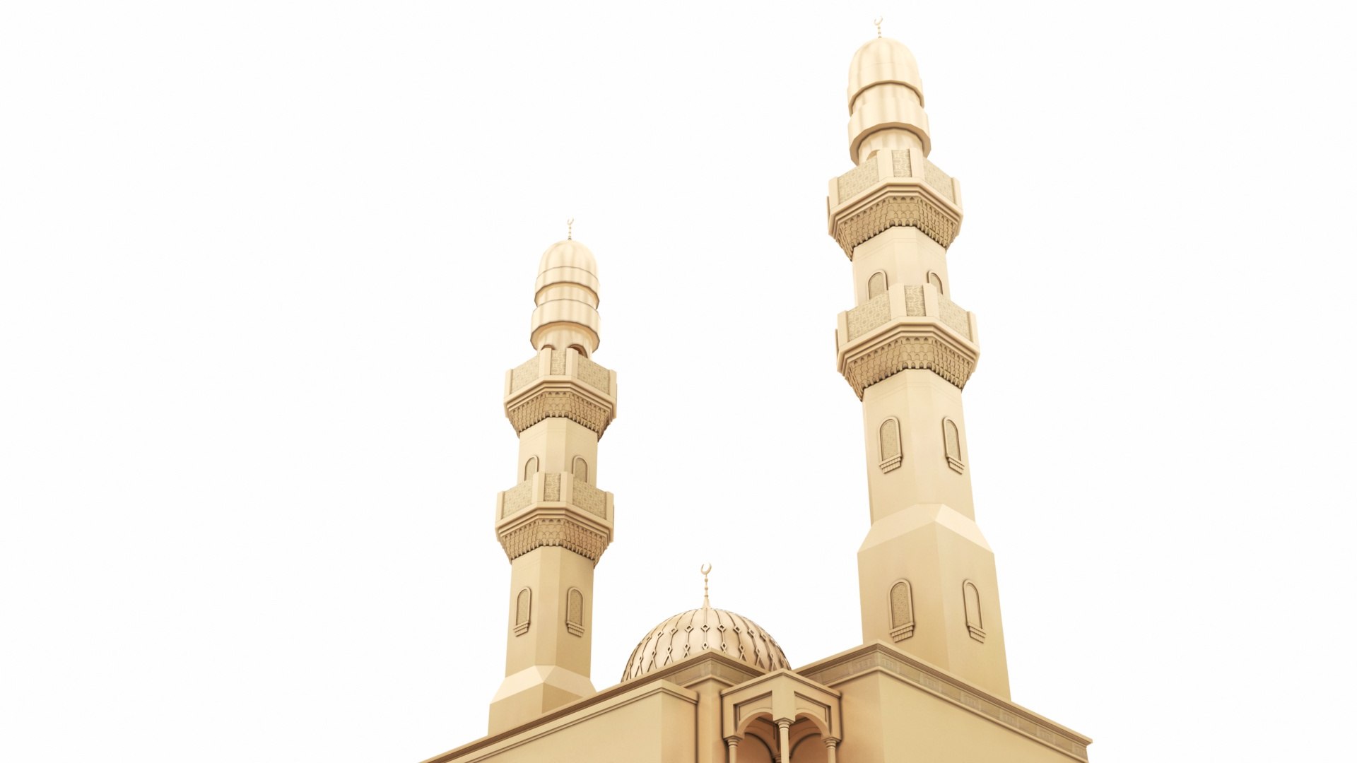 3D Bahrein Isa Town Masjjed - TurboSquid 1531121