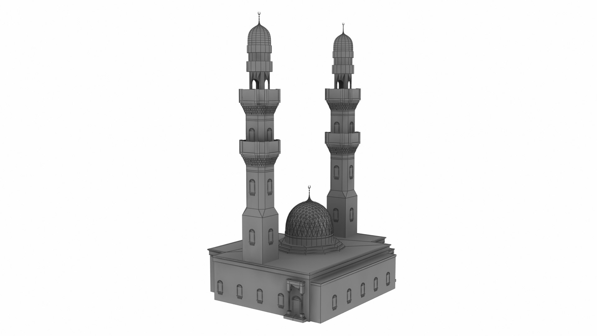 3D Bahrein Isa Town Masjjed - TurboSquid 1531121