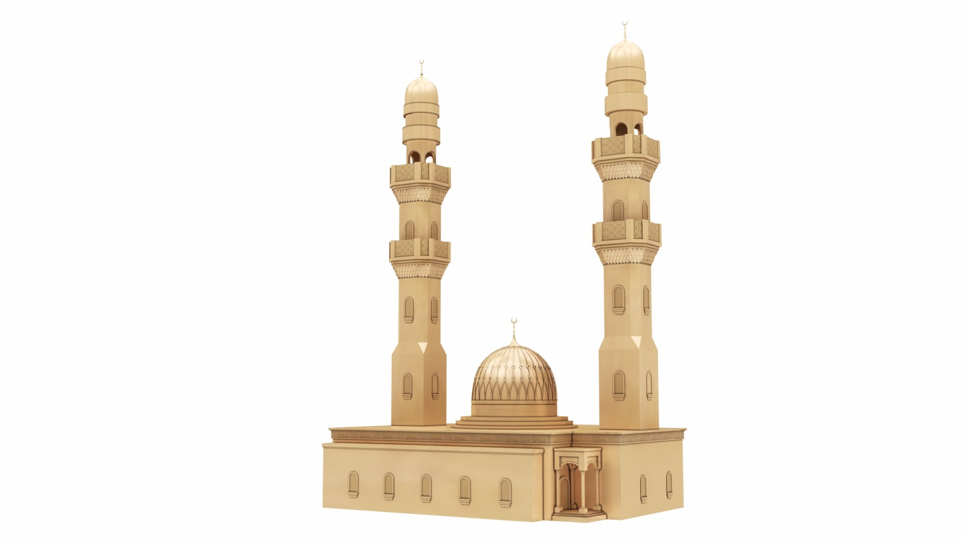 3D Bahrein Isa Town Masjjed - TurboSquid 1531121