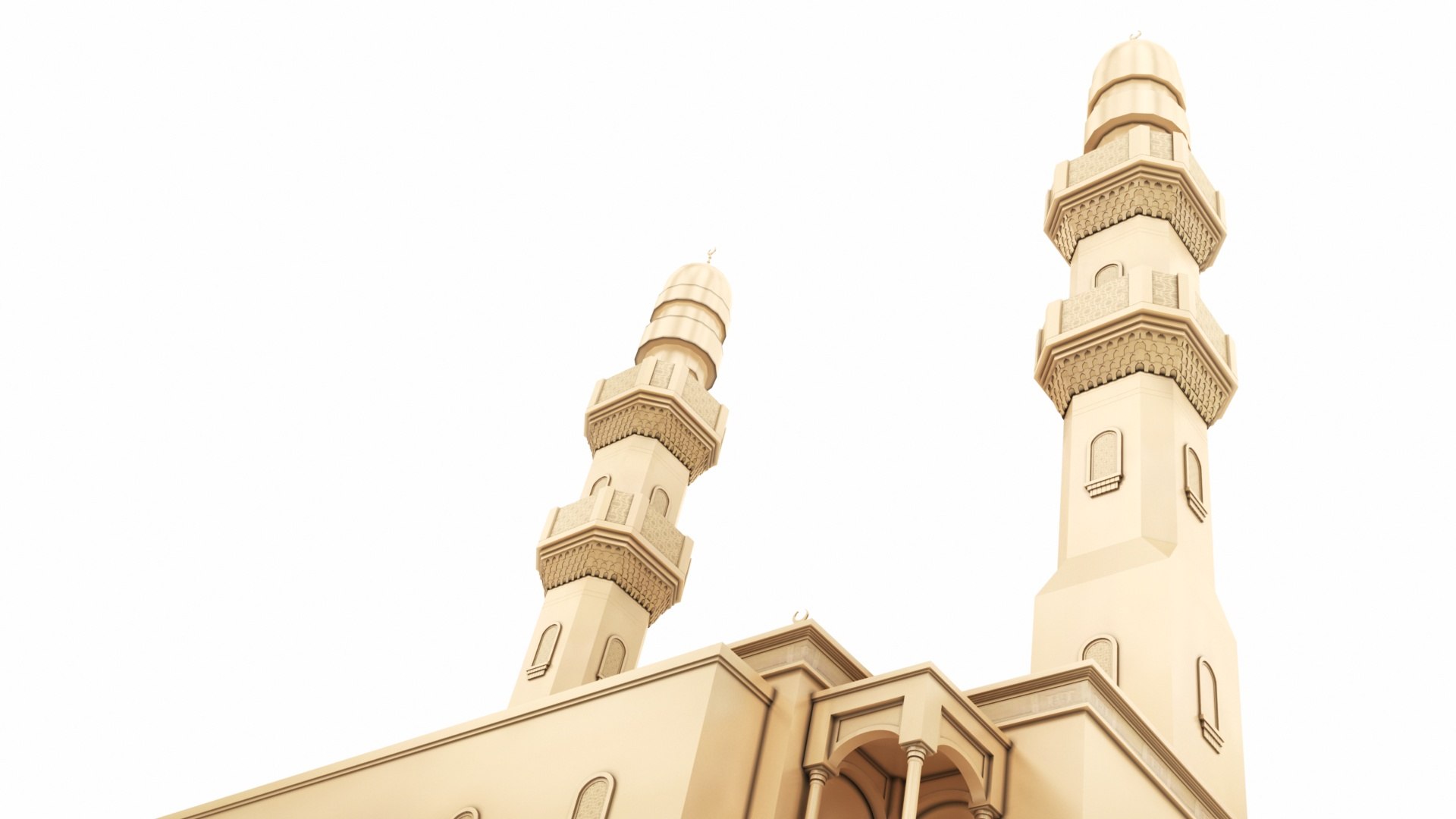 3D Bahrein Isa Town Masjjed - TurboSquid 1531121