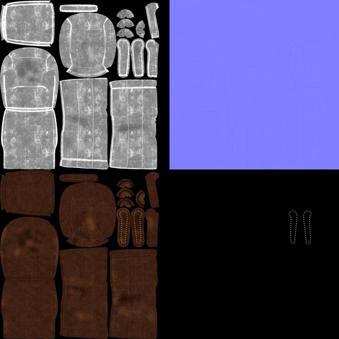 leather armchair obj