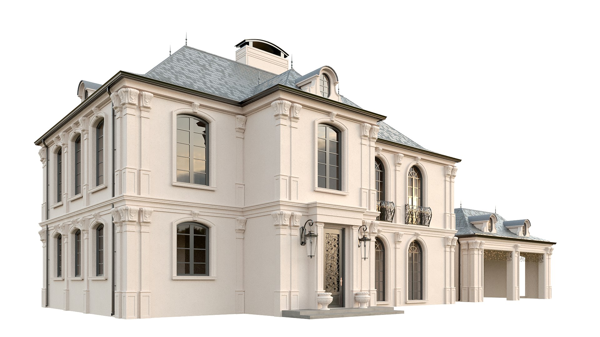 3D Chateau French Manor model - TurboSquid 1821990