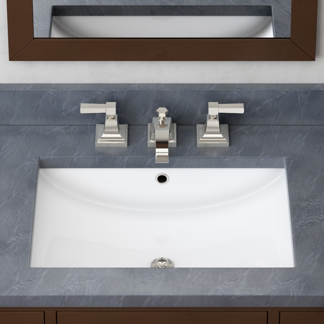 Hutton Single Floating Vanity 3d Model